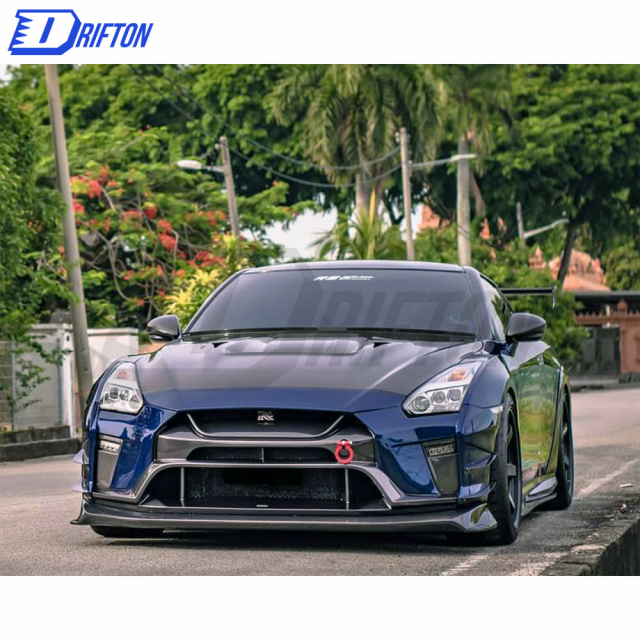 Varis MY19 Style Partial Carbon Fiber Front Bumper For Nissan R35 GTR ...
