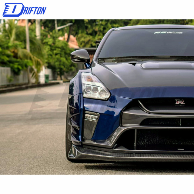 Varis MY19 Style Partial Carbon Fiber Front Bumper For Nissan R35 GTR ...