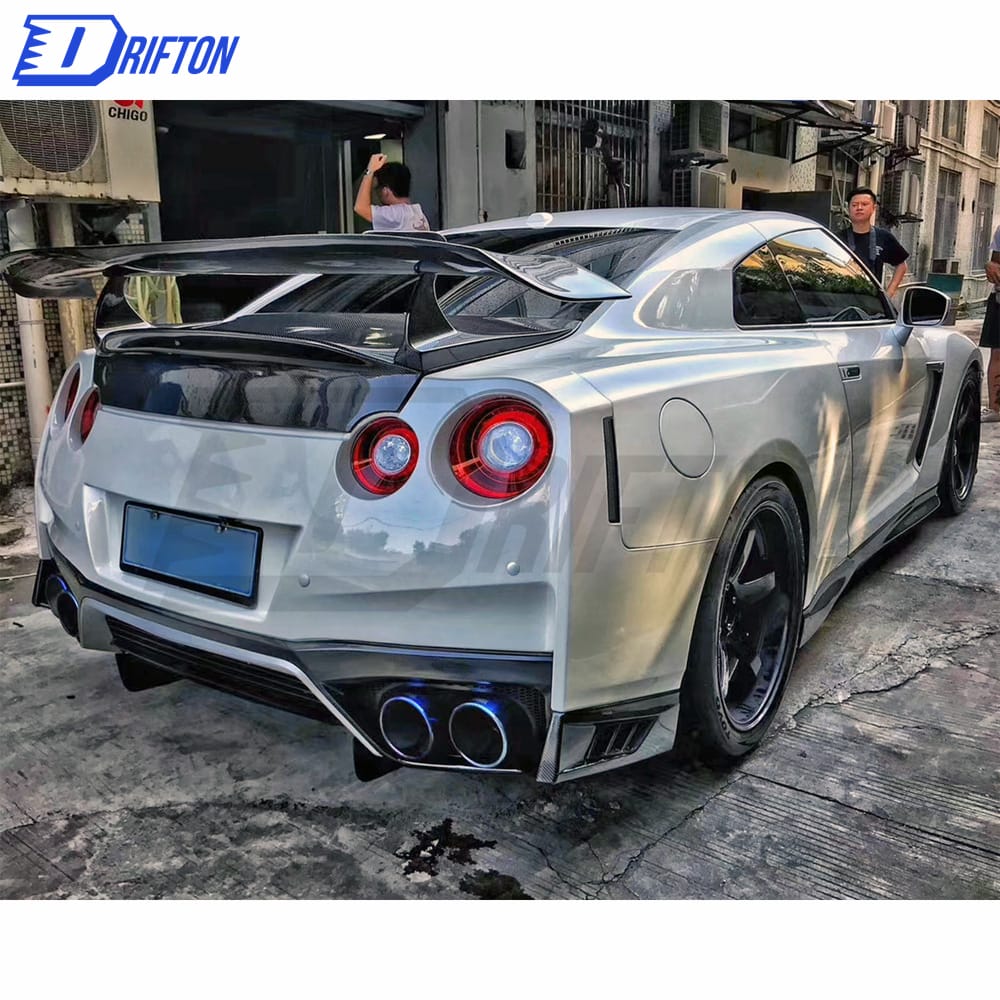 Revozport Style Carbon Fiber Rear Spoiler For Nissan R35 GTR 2008-2019
