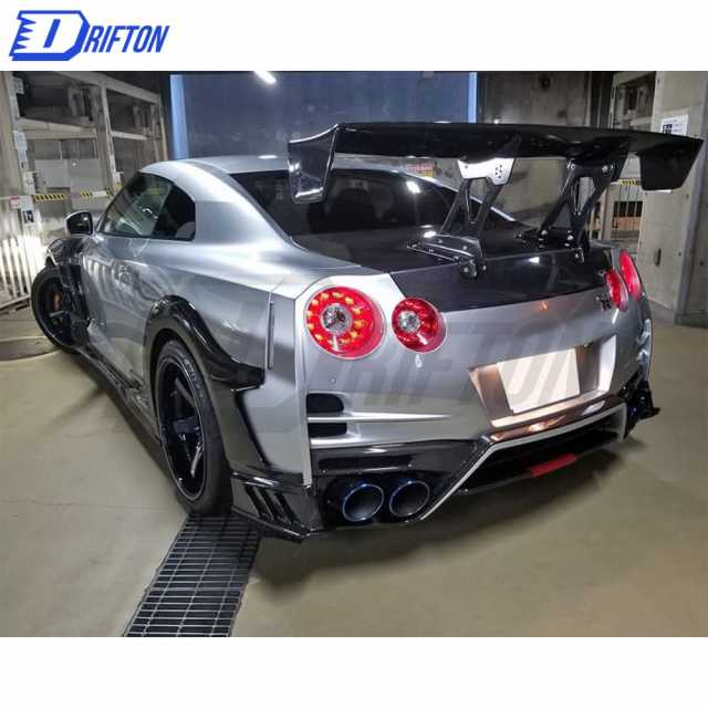 MY17 Top Secret Style Carbon Fiber Rear Fender Splitter For Nissan R35 ...