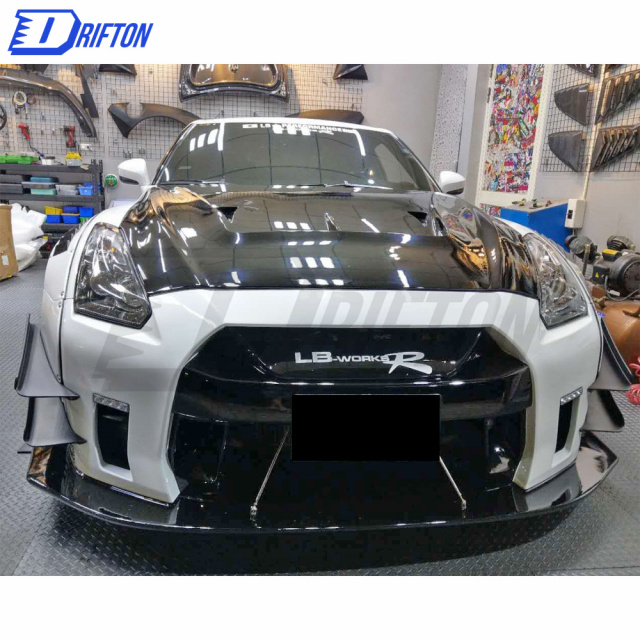 LB Performance V2 Style Half Carbon Fiber Wide Body Kit For Nissan R35 ...