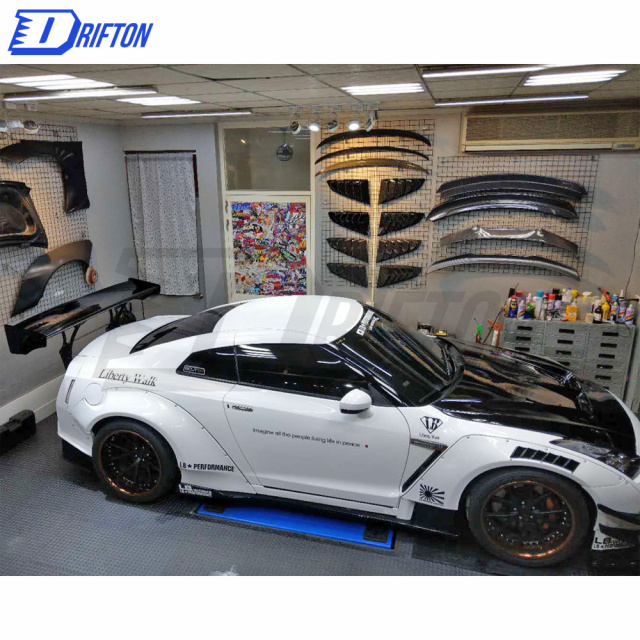 LB Performance V2 Style Half Carbon Fiber Wide Body Kit For Nissan R35 ...