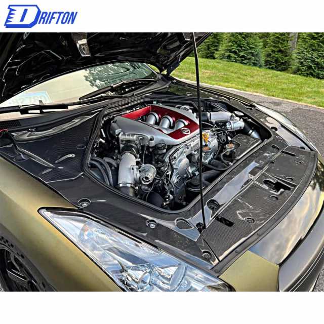 JDM Style Carbon Fiber Engine Bay Panels Replacement For Nissan R35 GTR ...