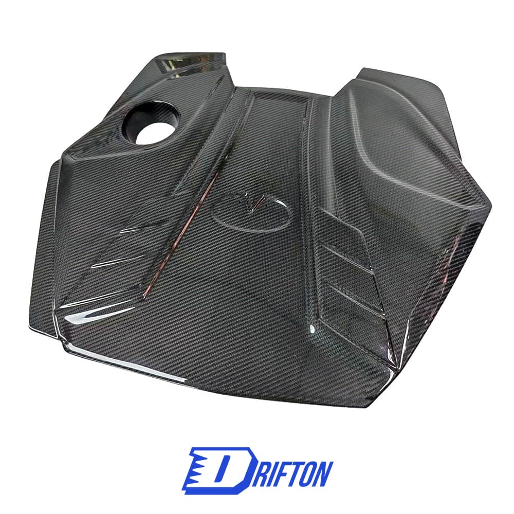 Dry Carbon Fiber Engine Cover For Infiniti Q50 3.0T 2013-2024