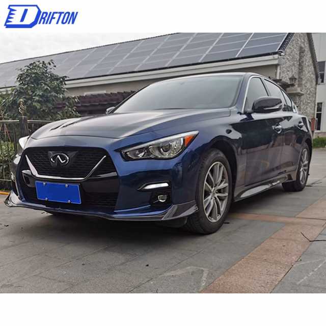 Varis Style Carbon Fiber Front Lip For INFINITI Q50 400R