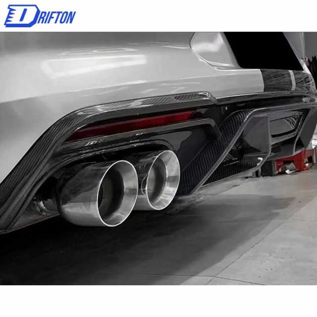 GT500 Style Carbon Fiber Rear Diffuser For Ford Mustang 2018-2023