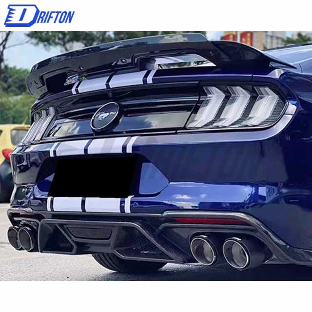 GT500 Style Carbon Fiber Rear Diffuser For Ford Mustang 2018-2023