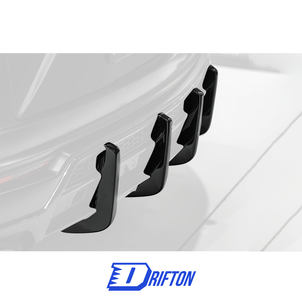 PD Style Dry Carbon Fiber Rear Diffuser Fins For Lamborghini URUS