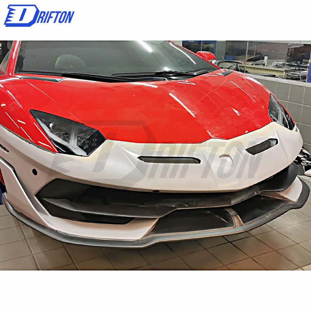 SVJ-Style Dry Carbon Fiber With Portion Primer Body Kit For Aventador ...