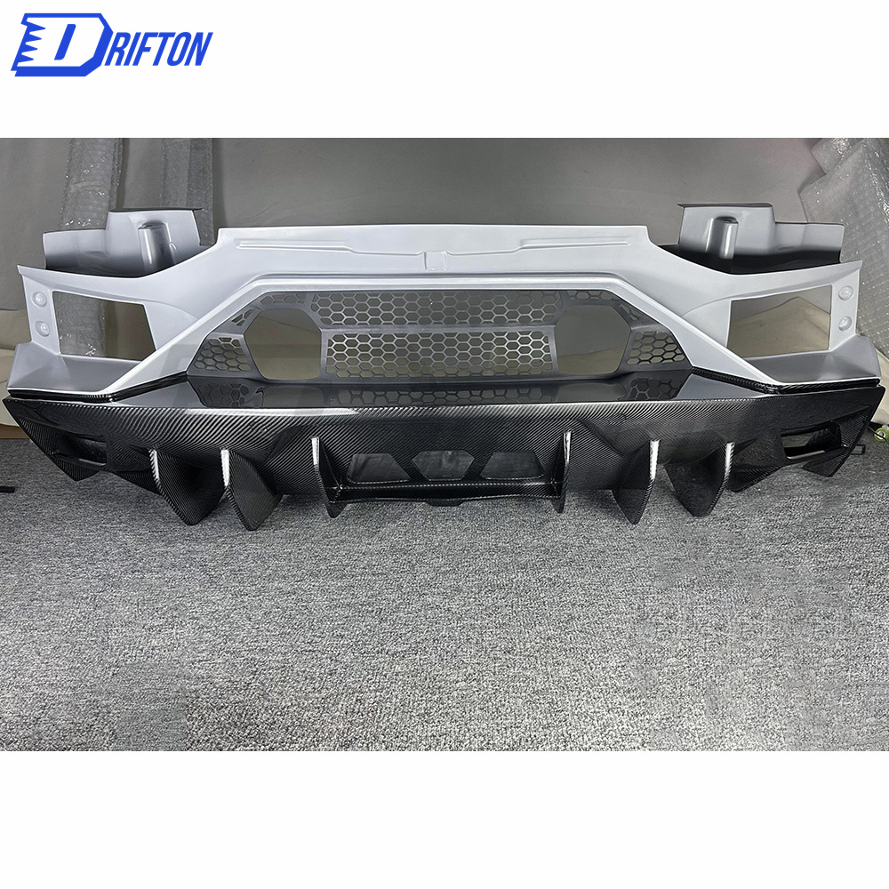 SVJ-Style Dry Carbon Fiber With Portion Primer Body Kit For Aventador ...