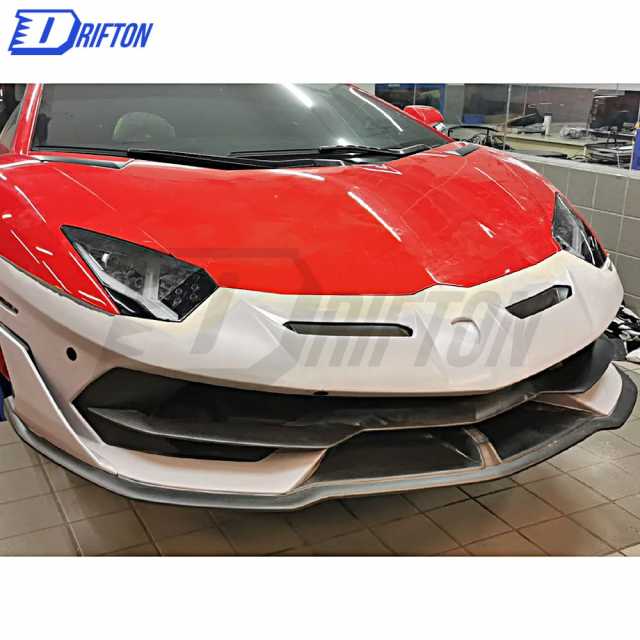 SVJ-Style Dry Carbon Fiber With Portion Primer Body Kit For Aventador ...