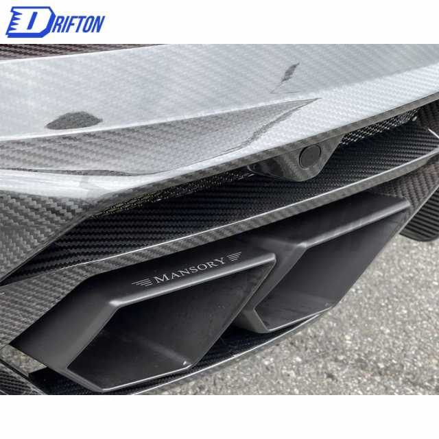 Mansory Style Dry Carbon Fiber Rear Diffuser With Exhaust Tips For ...