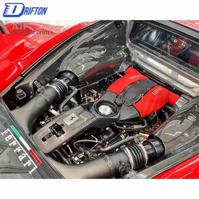OEM Style Dry Carbon Fiber Engine Bay Set Cover Kits For Ferrari F8 ...