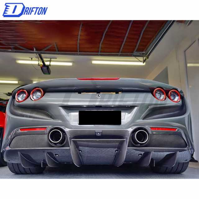 OEM Style Dry Carbon Fiber Rear Diffuser For Ferrari F8 2020-2022