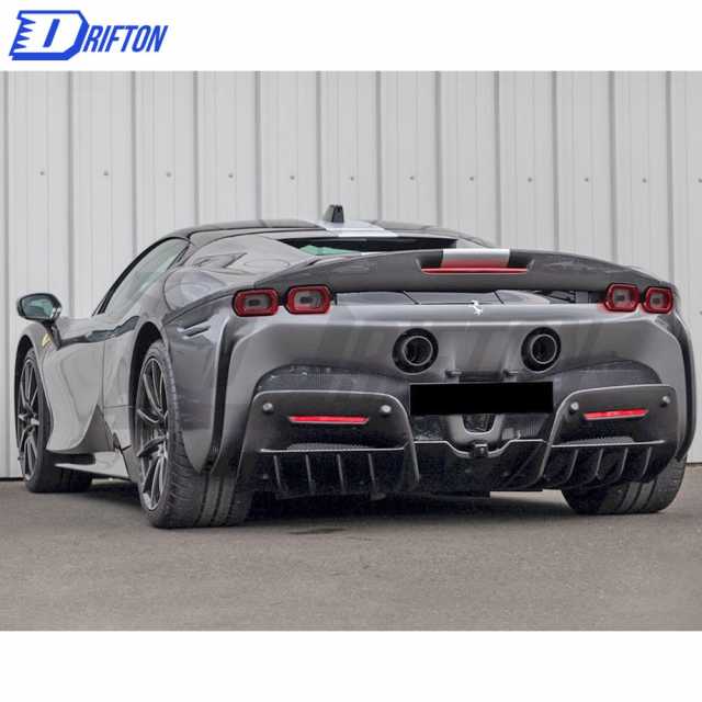 OEM Style Dry Carbon Fiber Style Rear Spoiler For Ferrari SF90