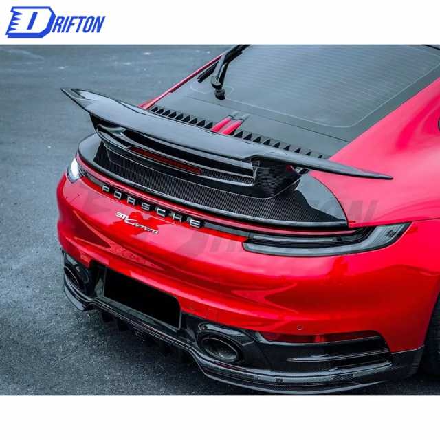 Sport Design Style Dry Carbon Fiber Rear Spoiler For Porsche 911 992 ...