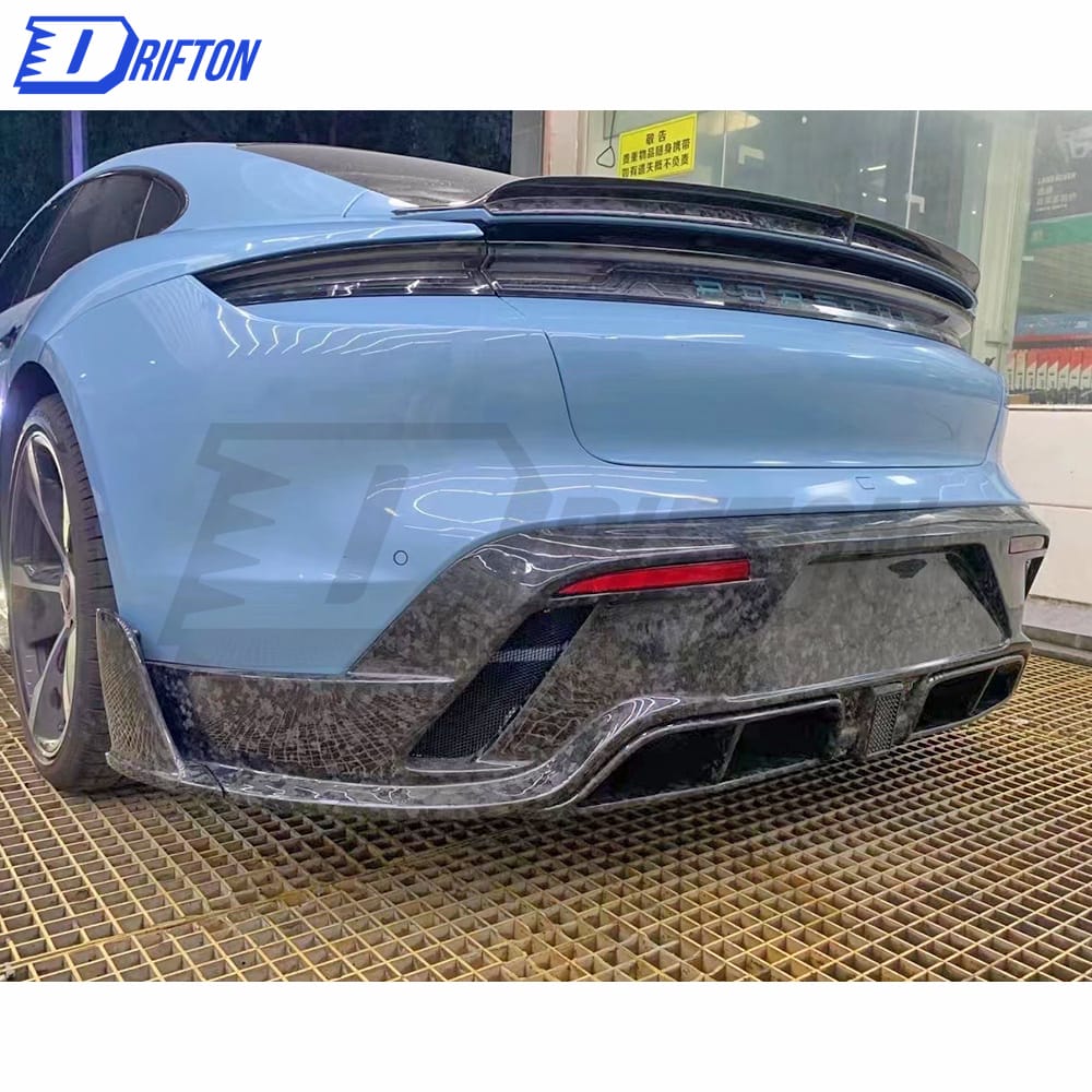 MSY Style Dry Carbon Fiber Rear Wing Spoiler For Porsche Taycan Turbo ...