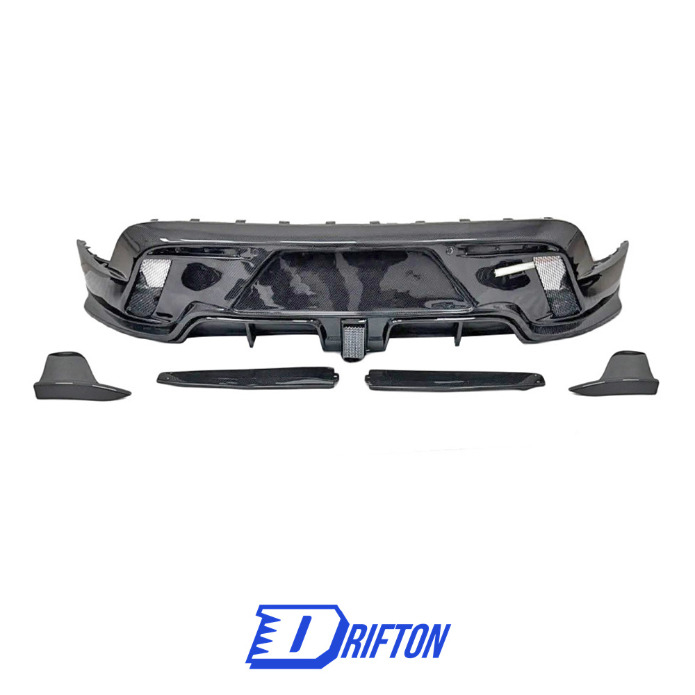 MSY Style Dry Carbon Fiber Rear Diffuser For Porsche Taycan Turbo 2019-2020