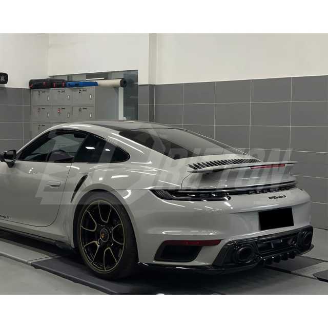 Techart Style Dry Carbon Fiber Rear Diffuser For Porsche 911 992 Turbo ...