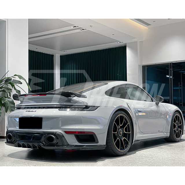 Techart Style Dry Carbon Fiber Rear Diffuser For Porsche 911 992 Turbo ...