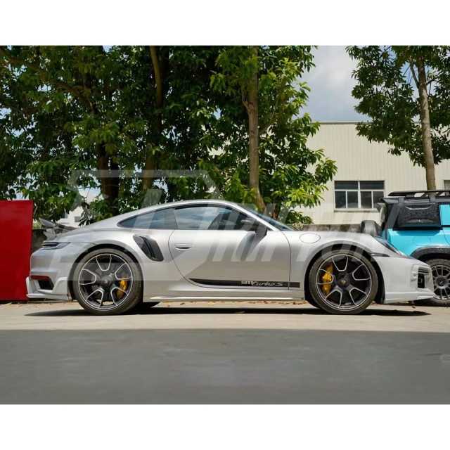 Techart Style Dry Carbon Fiber Rear Splitter For Porsche 911 992 Turbo ...