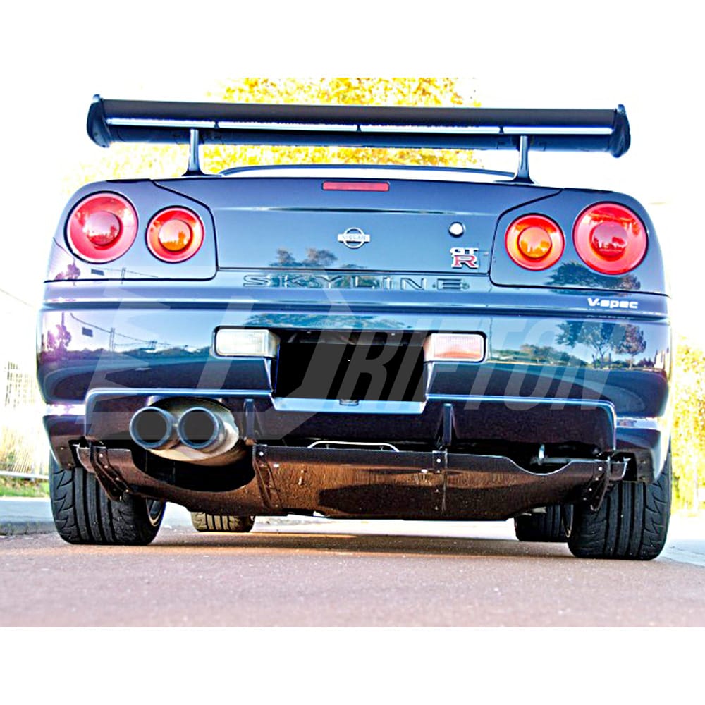 V-Spec Style Carbon Fiber Rear Diffuser For Nissan R34 GTR 1998-2002