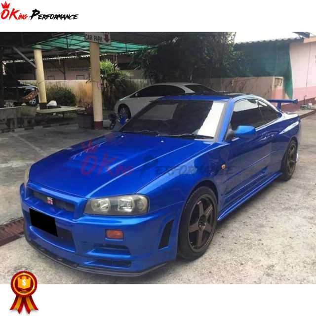 Jun Style Glass Fiber Rear Spoiler High Brackets Base For Nissan R34 ...