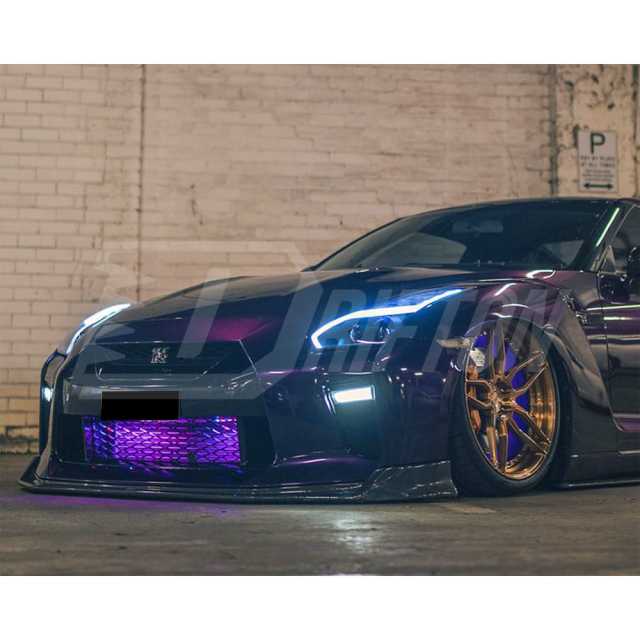 Blitz Style Carbon Fiber Front Lip For Nissan R35 GTR 2017-2019