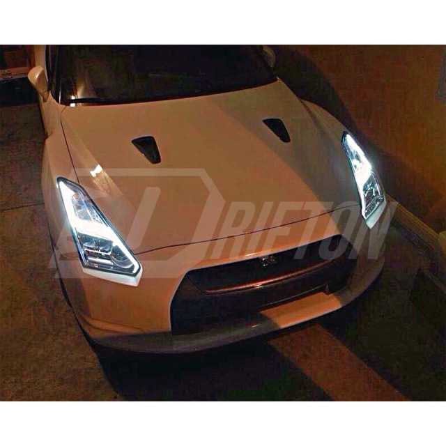 Front Bumper Headlight (Smoked Black) For Nissan R35 GTR 2008-2019