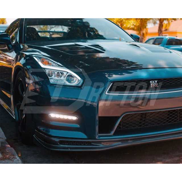 Front Bumper LED DRL Daytime Running Lights For Nissan R35 GTR 2012-2016