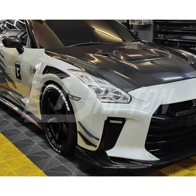 MY20 NISMO Style Carbon Fiber Front Fender Vent Duct For Nissan R35 GTR ...