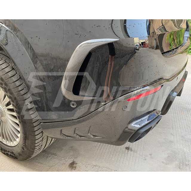 Dry Carbon Fiber Rear Bumper Canards For Mercedes Benz W167 GLE 450 ...