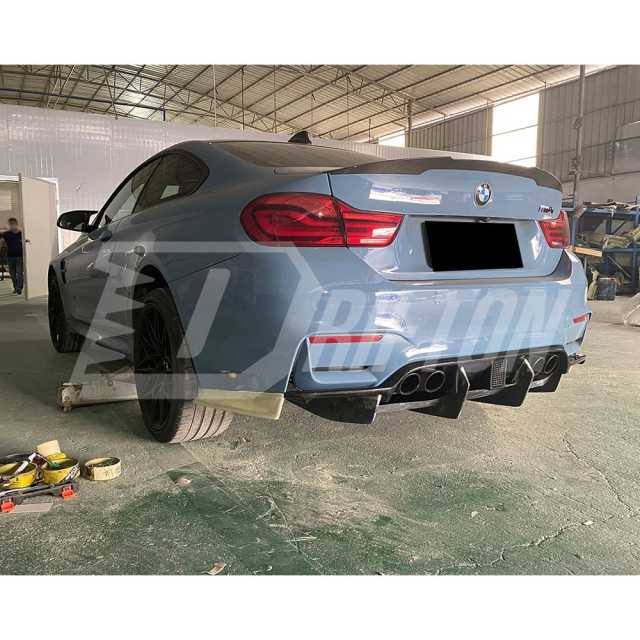 Drifton Style Dry Carbon Fiber Rear DIffuser With LED Brake Light For ...