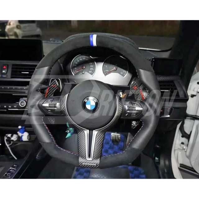Carbon Fiber Steering Wheel Center Trim Replacement Cover For BMW M3 M4 ...