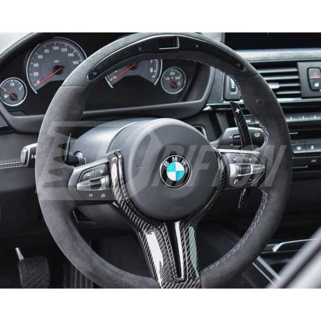 Carbon Fiber Steering Wheel Center Trim Replacement Cover For BMW M3 M4 ...