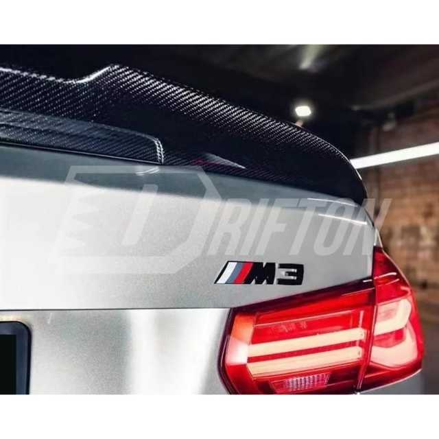 PSM Style Carbon Fiber Trunk Spoiler Rear Wing For BMW M3 F80 2014-2020