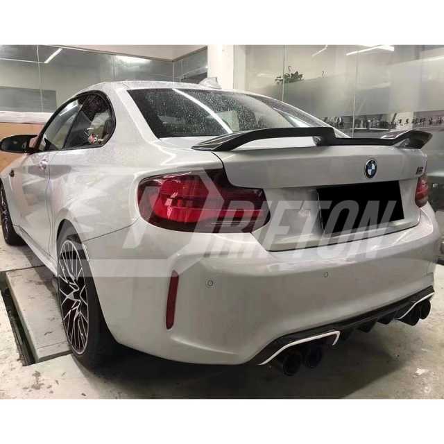 Vorsteiner Style Carbon Fiber Rear Spoiler Trunk Wing For BMW F87 M2 ...