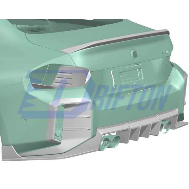 Paktechz Style Dry Carbon Fiber Rear Canards For BMW G87 M2 2023-Present