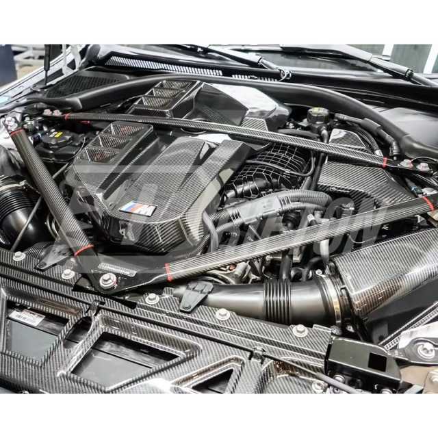 OEM Type Dry Carbon Fiber Engine Cover For BMW G80 M3 G82 M4 2020-2024