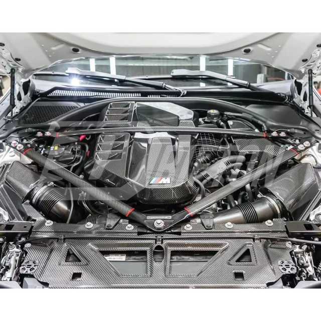 OEM Type Dry Carbon Fiber Engine Cover For BMW G80 M3 G82 M4 2020-2024