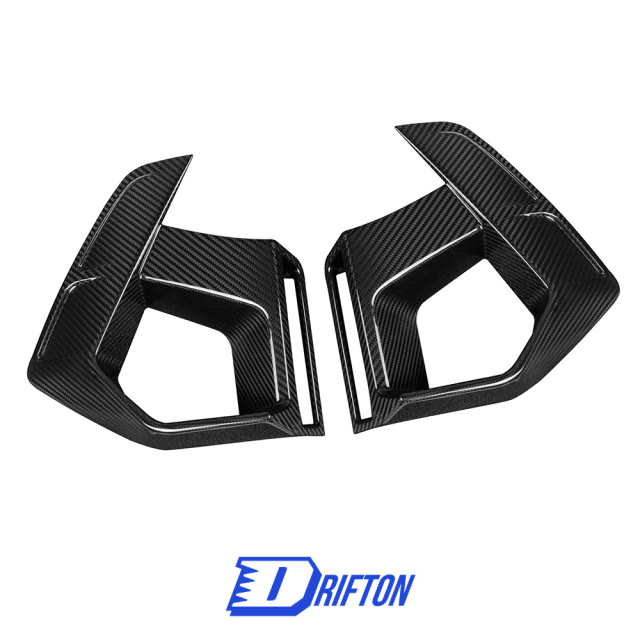 SQ Style Dry Carbon Fiber Front Vent Cover Trims For BMW F97 X3M F98 X4M LCI 2022-2024