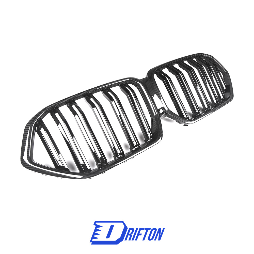 Double Slat Style Carbon Fiber Front Grill For BMW X6 G06 2019-2023