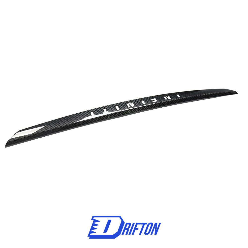 Dry Carbon Fiber Trunk Lid Cover Trim For INFINITI Q50 2018-2024