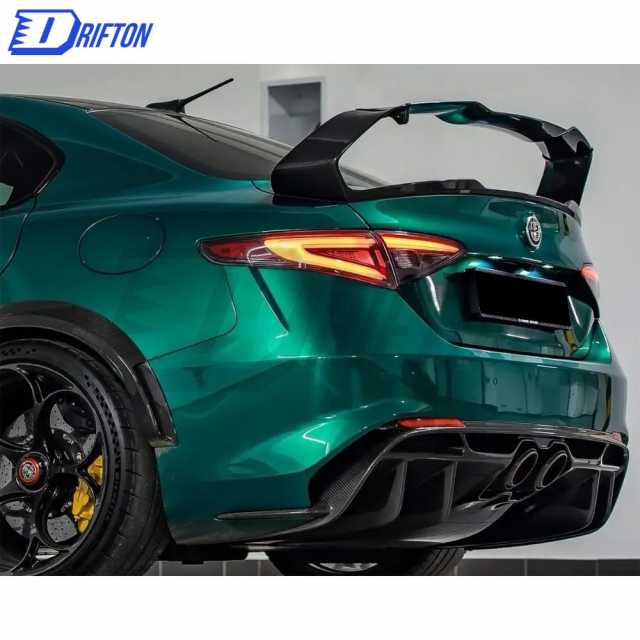 GTAM Style Dry Carbon Fiber Spoiler GT Wing For Alfa Romeo Giulia 2016-2023