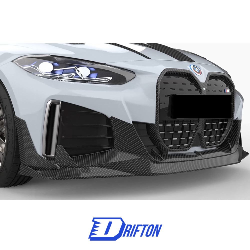 M Style Dry Carbon Fiber Front Grille For BMW i4 2021-2024