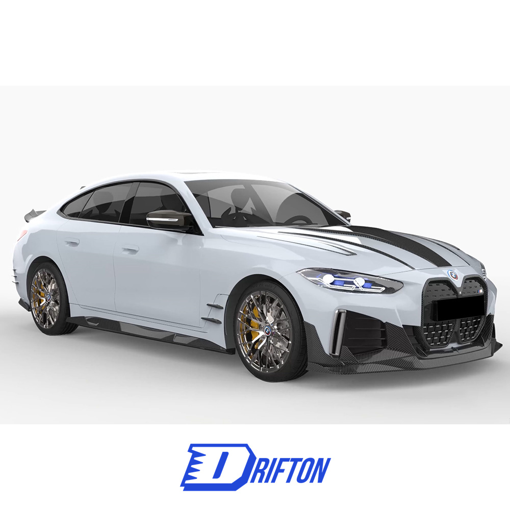 M Style Dry Carbon Fiber Side Canards For BMW i4 2021-2024