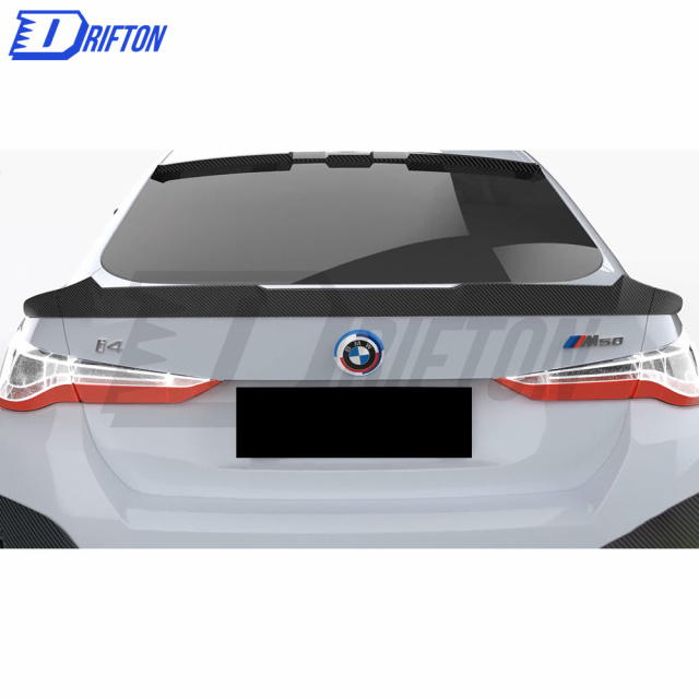 M Style Dry Carbon Fiber Trunk Spoiler For BMW i4 2021-2024