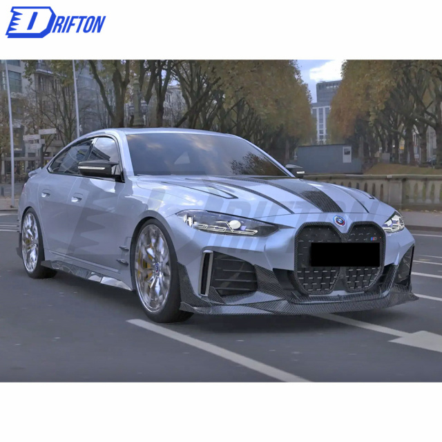 M Style Dry Carbon Fiber Front Grille For BMW i4 2021-2024