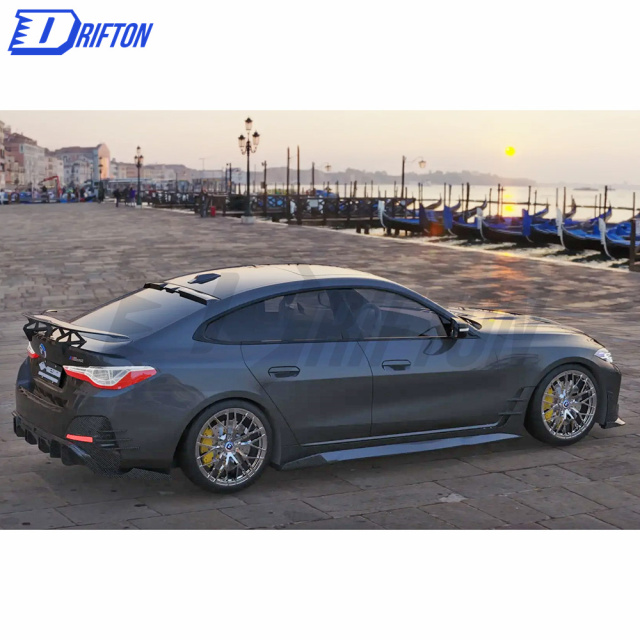 M Style Dry Carbon Fiber Rear Canards For BMW i4 2021-2024