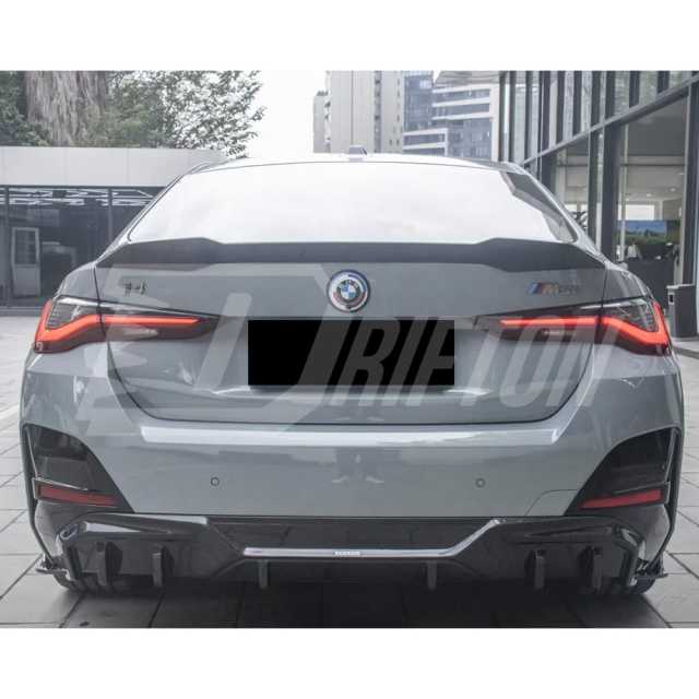 SQ Style Dry Carbon Fiber Rear Diffuser For BMW i4 2021-2024